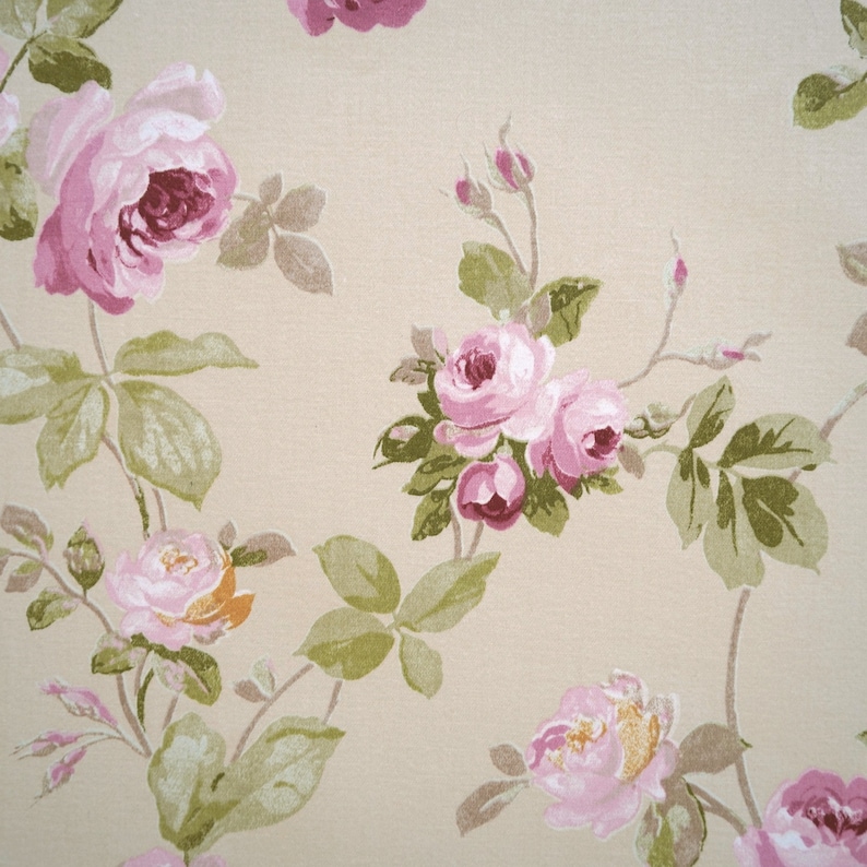 Rose Fabric, Floral Fabric, 100% Cotton Fabric, Upholstery Fabric ...