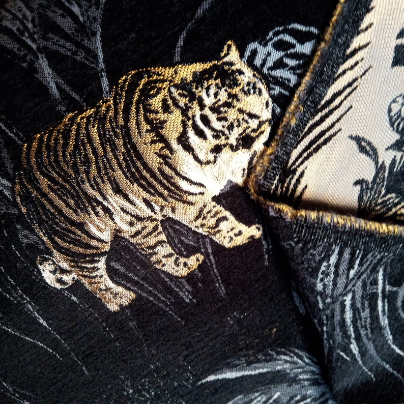 Bengal Tiger Velvet Fabric, Fabric With African Animal, Fabric With ...