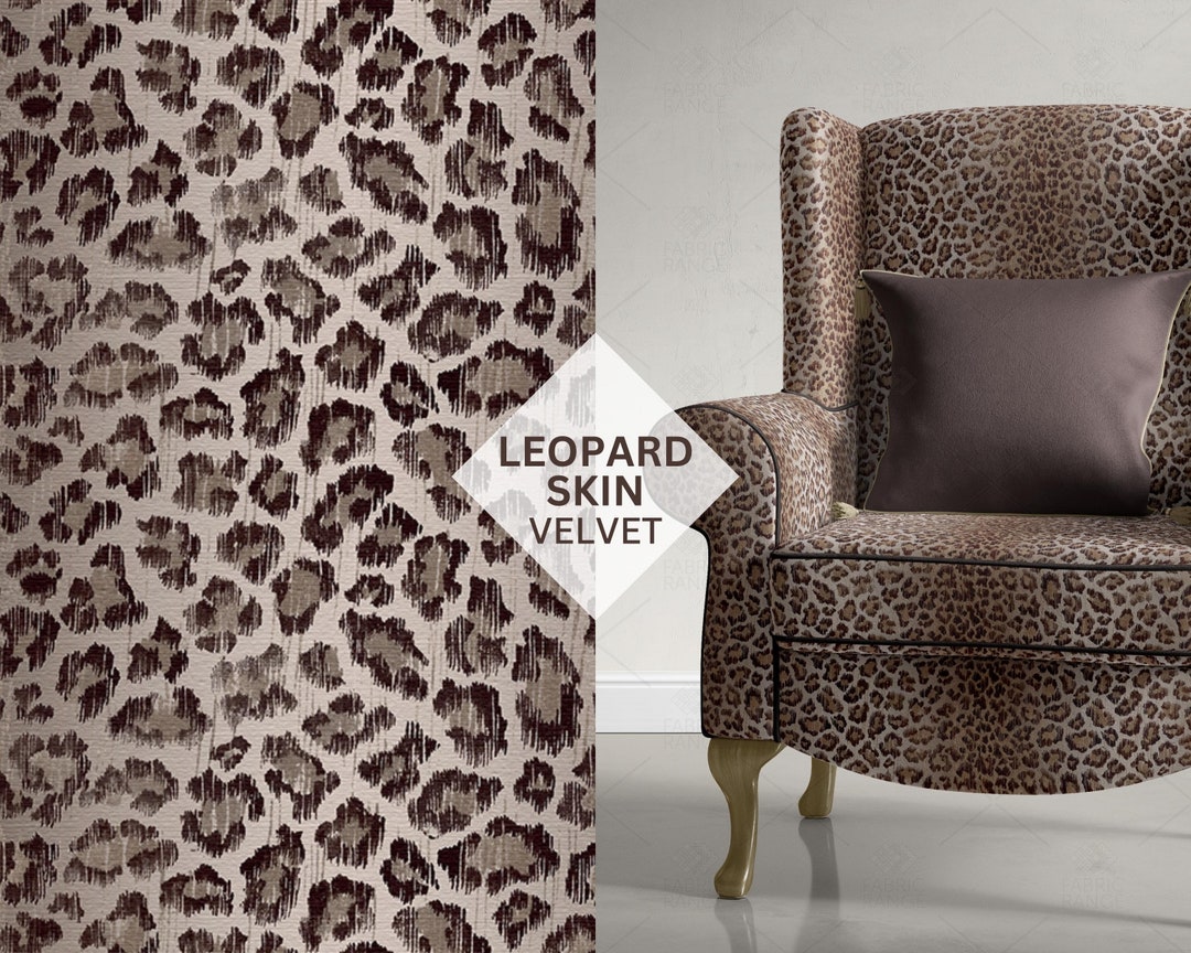 Leopard Skin Fabric by Fibre Naturelle, Printed High Quality Soft ...