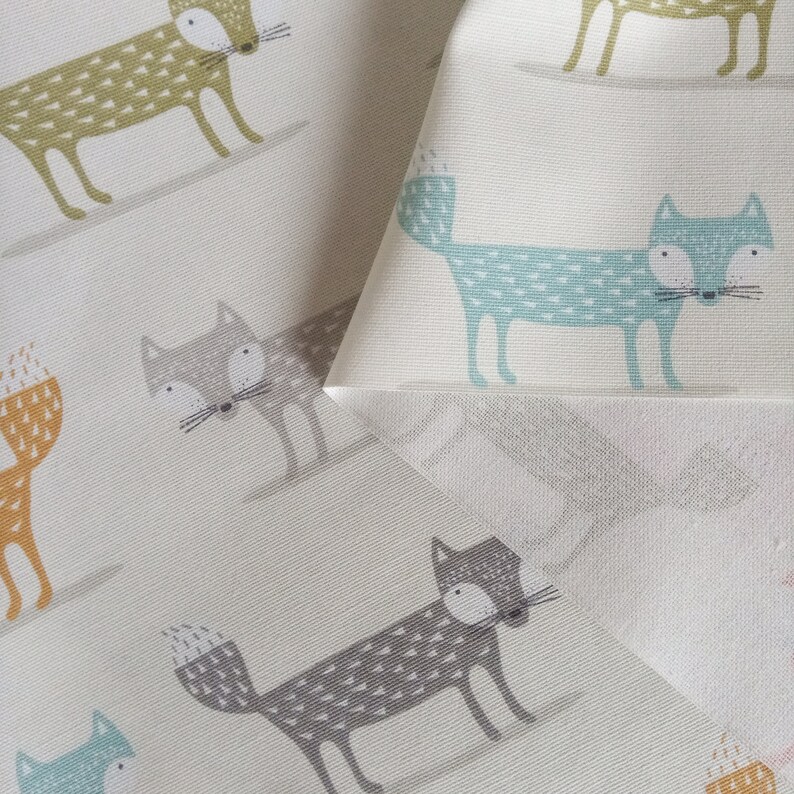 Fox Fabric Cotton Fabric With Foxes Printed Cotton Fabric - Etsy