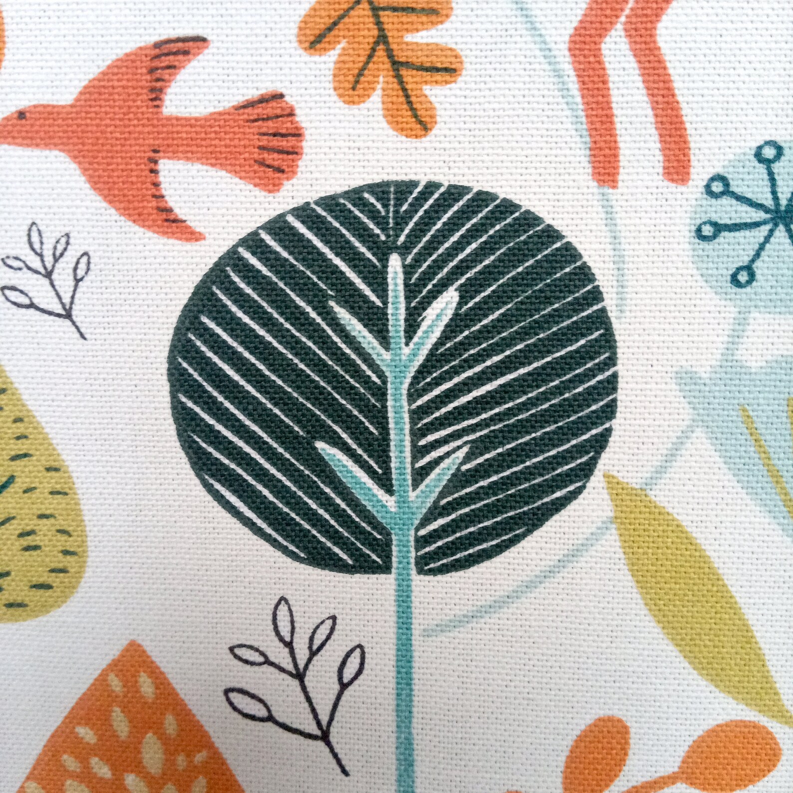Scandi Woodland Fabric, Cotton Fabric With Forest Animals, Woodland ...