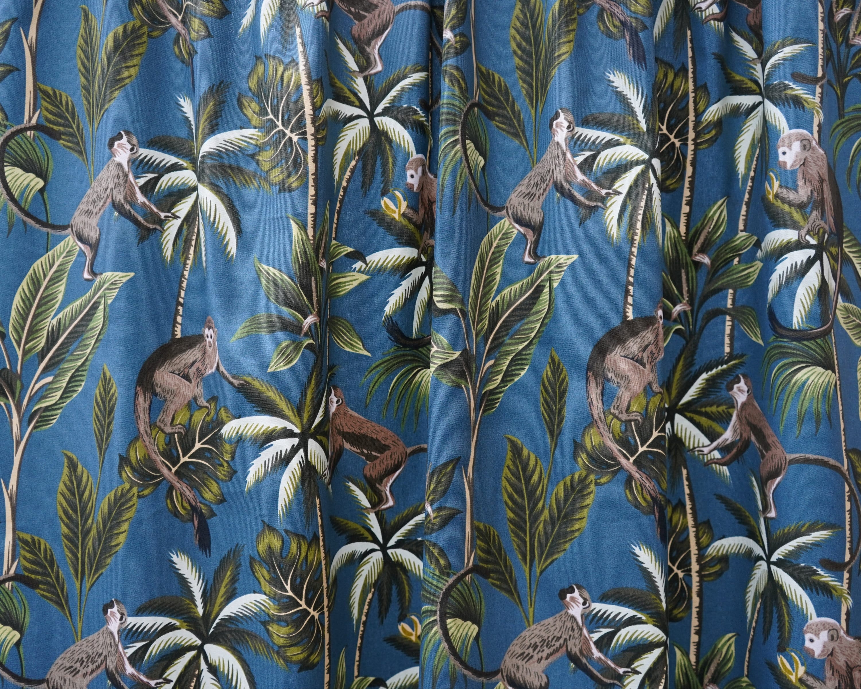 Monkey Fabric, Cotton Fabric With Cute Monkeys, Printed Cotton Fabric ...