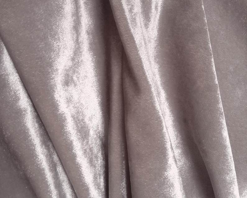 Plain Beige Velvet Fabric by Fibre Naturelle, Soft Chenille Velvet ...