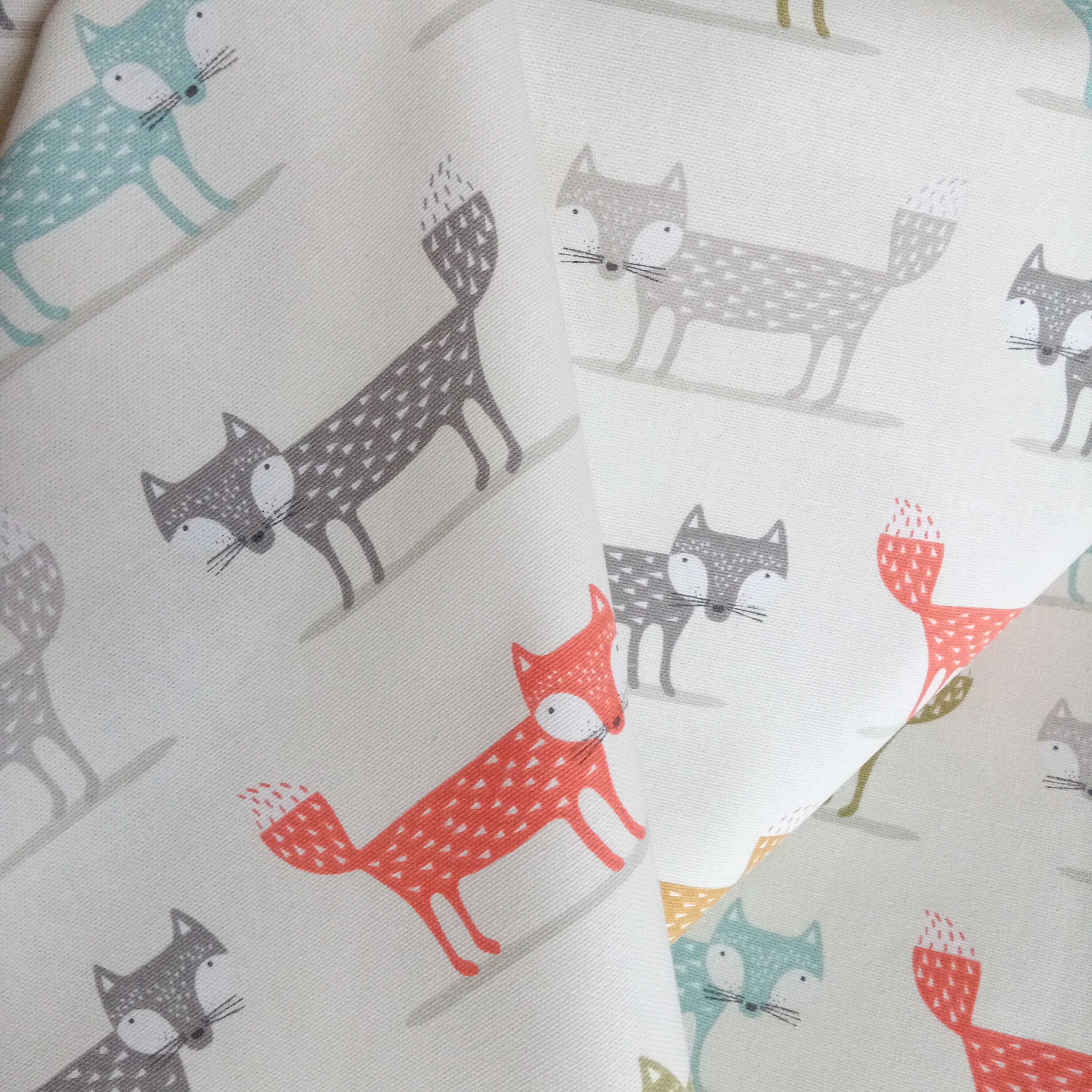 Fox Fabric Cotton Fabric With Foxes Printed Cotton Fabric - Etsy