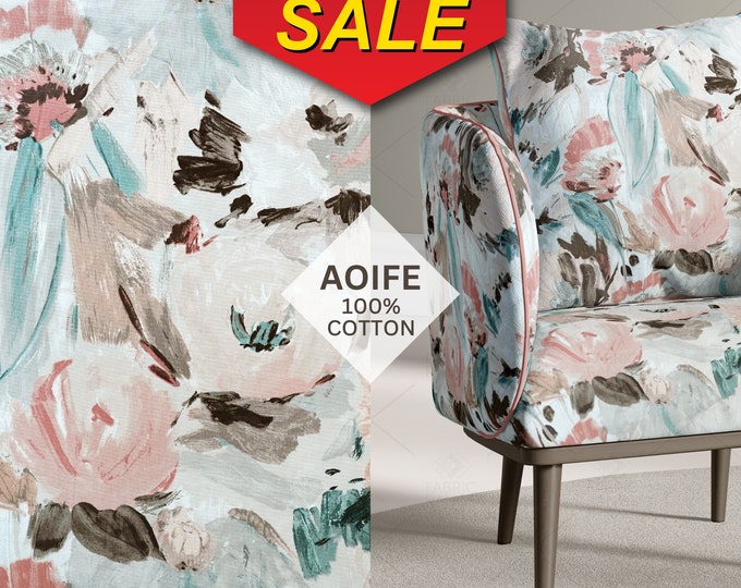 Pastel Floral Fabric Watercolor Flowers Roses by Graphicsdish Spring ...