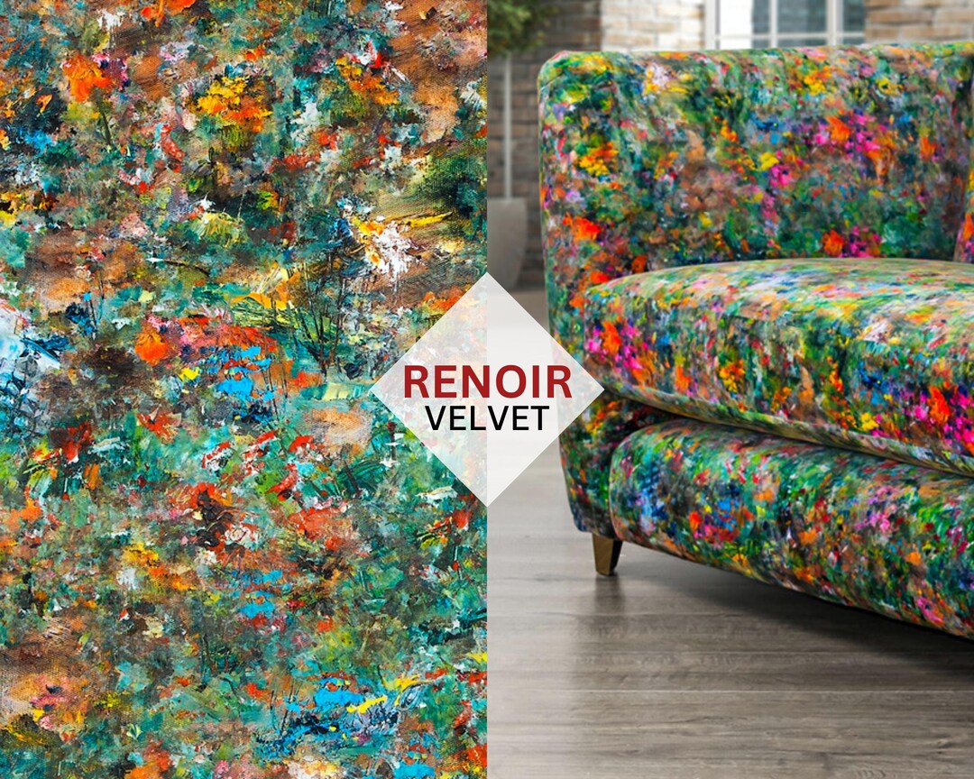 Abstract Velvet Fabric by Fibre Naturelle, Printed High Quality Soft ...