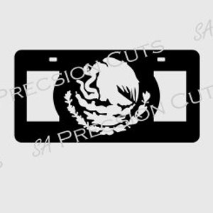 Mexican Flage License Plate SVG, DXF - Etsy