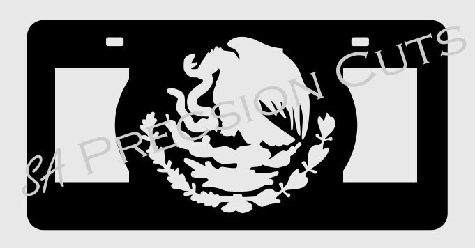 Mexican Flage License Plate Svg Dxf Etsy
