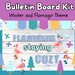 Winter Flamingo Bulletin Board Kit - Classroom Decor, Holiday-themed ...