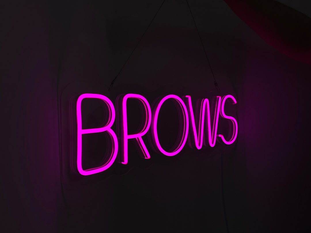 Neon Sign Brows, Neon Letters, Neon for Business, Neon for Beauty Salon ...