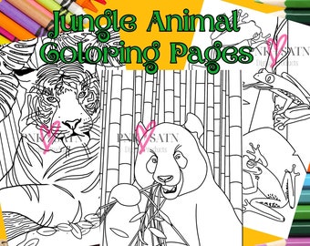 realistic jungle animals coloring pages