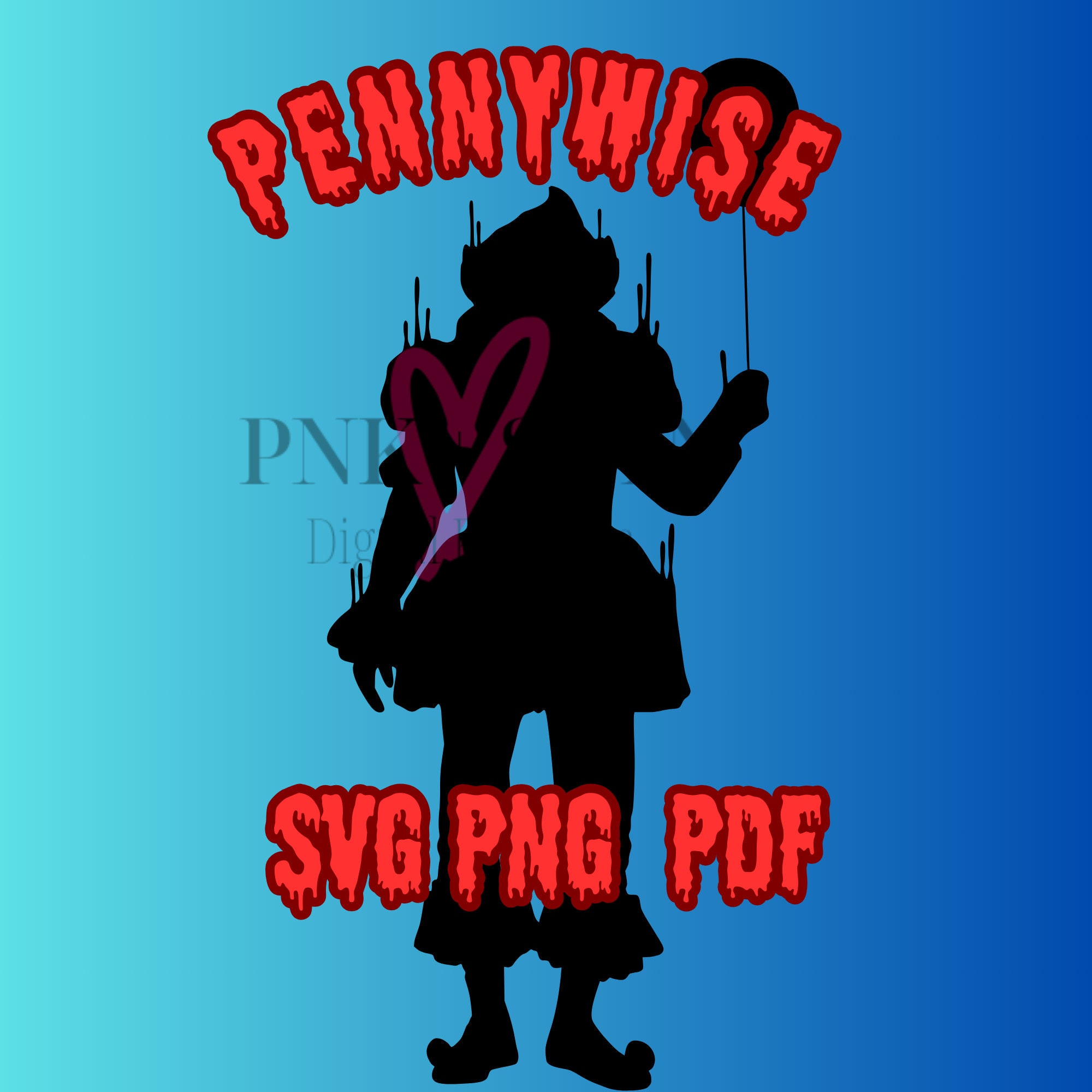 Pennywise Silhouette Svg IT Svg Halloween Svg Svg - Etsy