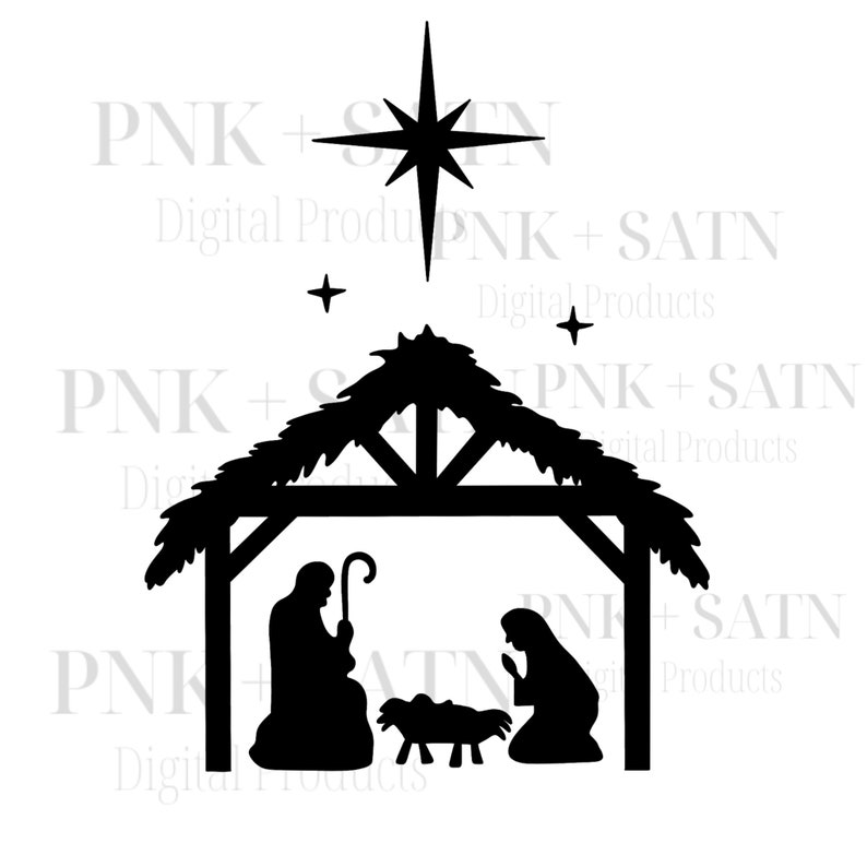 Manger SVG PNG PDF | Christmas Svg | Christian Svg - Etsy