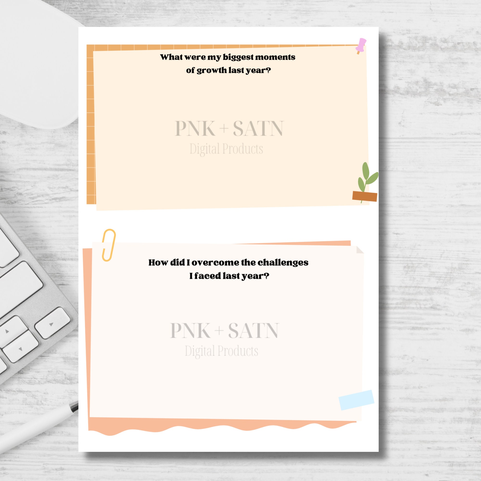 2024 New Year Check in Printable New Year Planner Journal Prompts ...