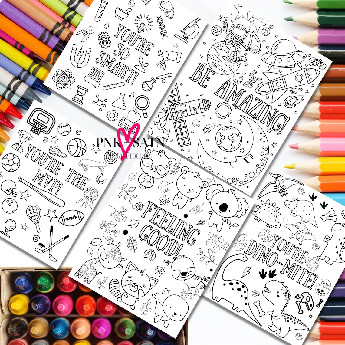 Coloring Pages for Boys Kids Affirmation Coloring Pages - Etsy