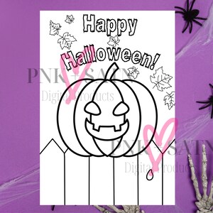 Halloween Coloring Page Bundle, Kids Coloring Pages, Coloring Page ...