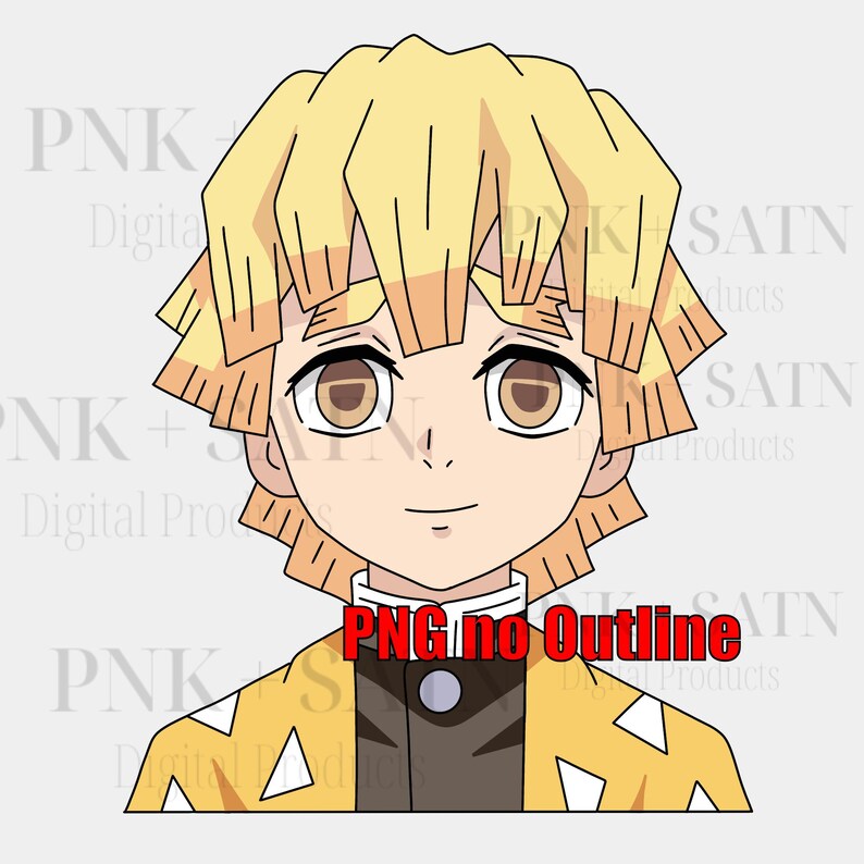 Zenitsu PNG | Demon Slayer Png | Anime Png - Etsy