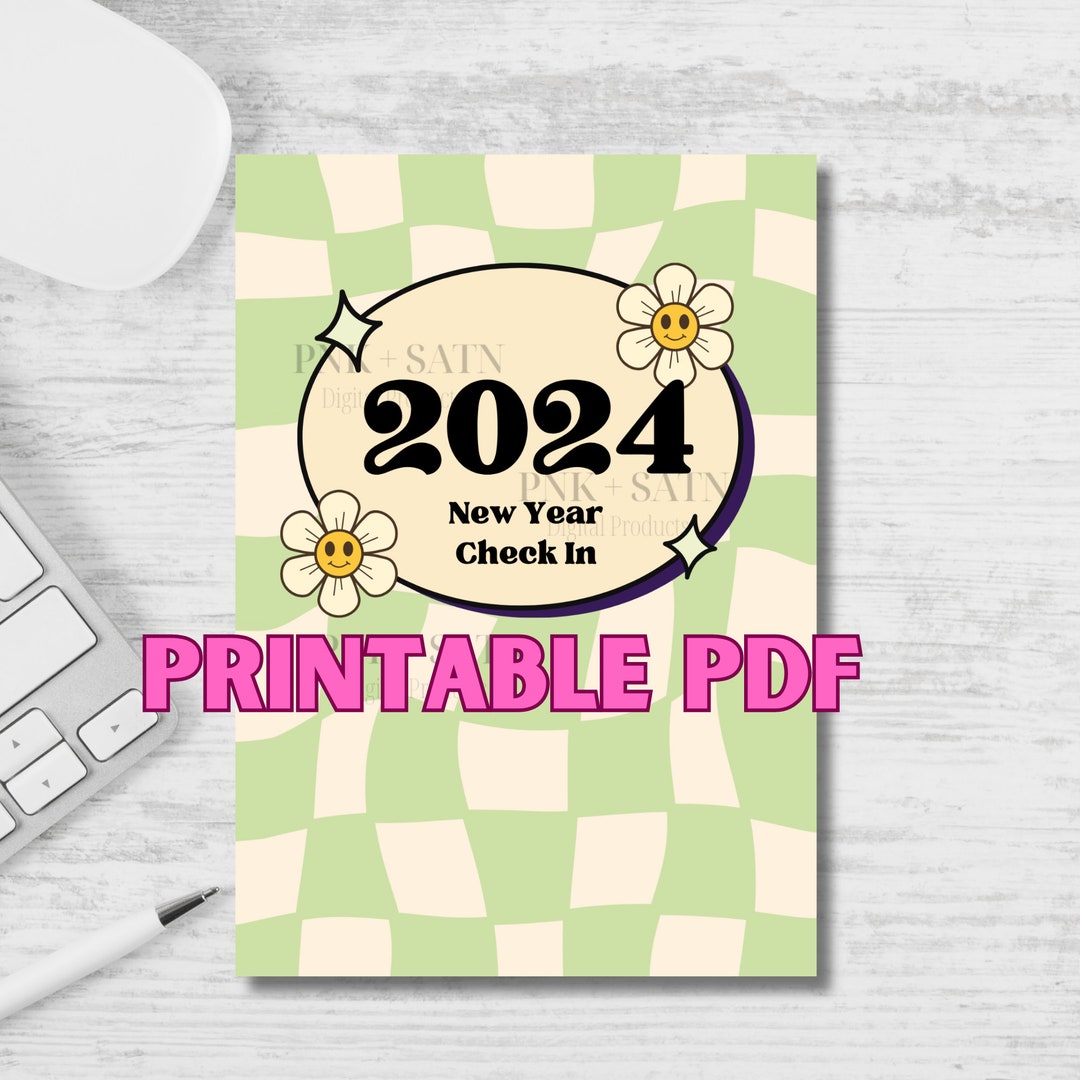 2024 New Year Check in Printable New Year Planner Journal Prompts ...