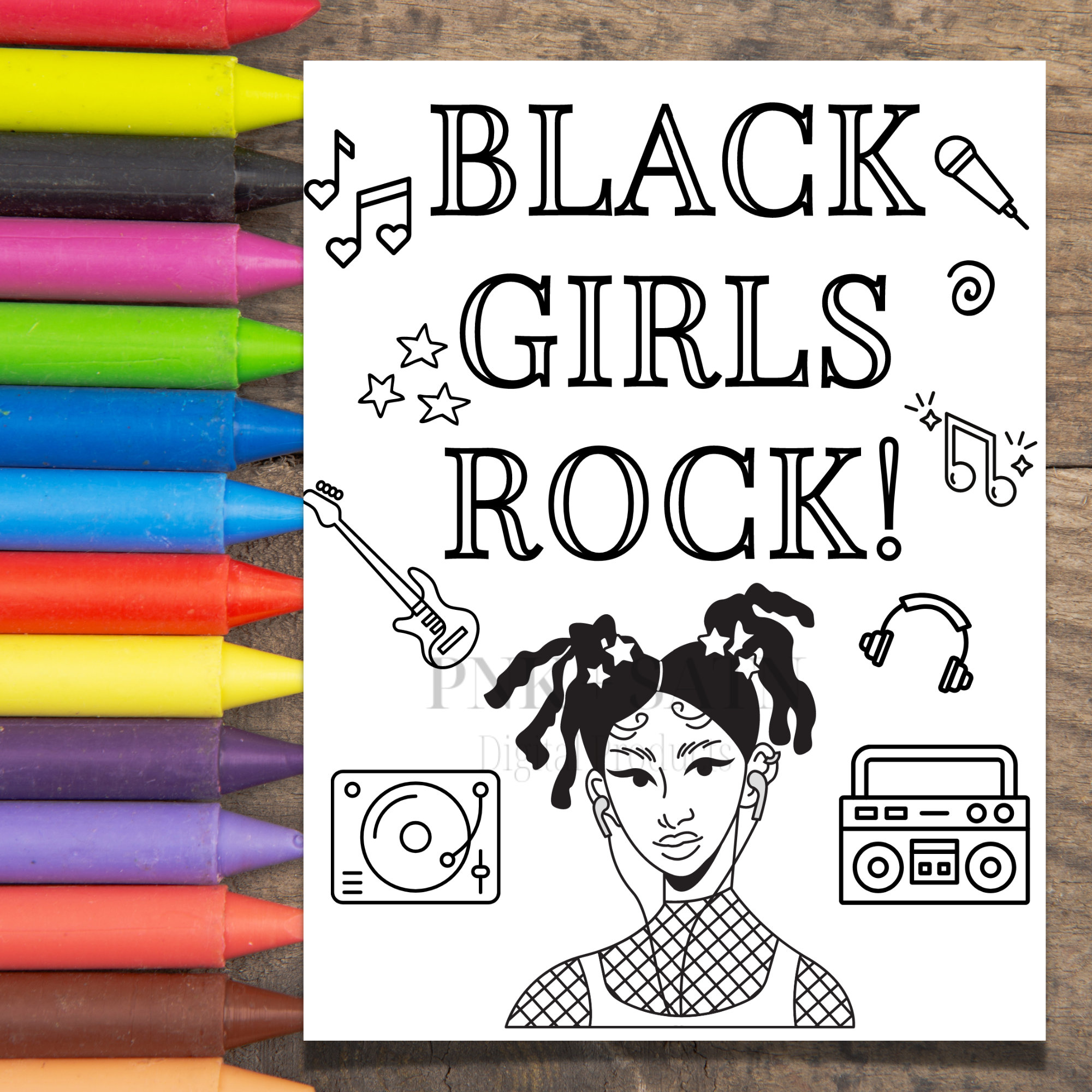 Black Girls Rock Coloring Page, Coloring Page for Black Girls ...