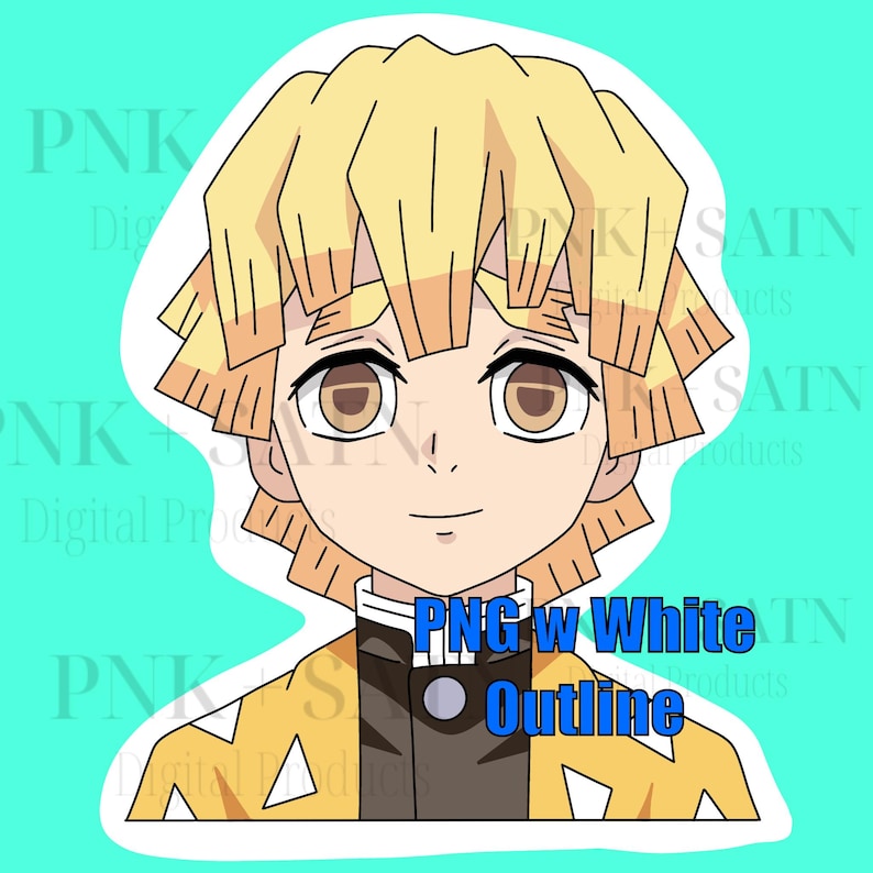 Zenitsu PNG | Demon Slayer Png | Anime Png - Etsy