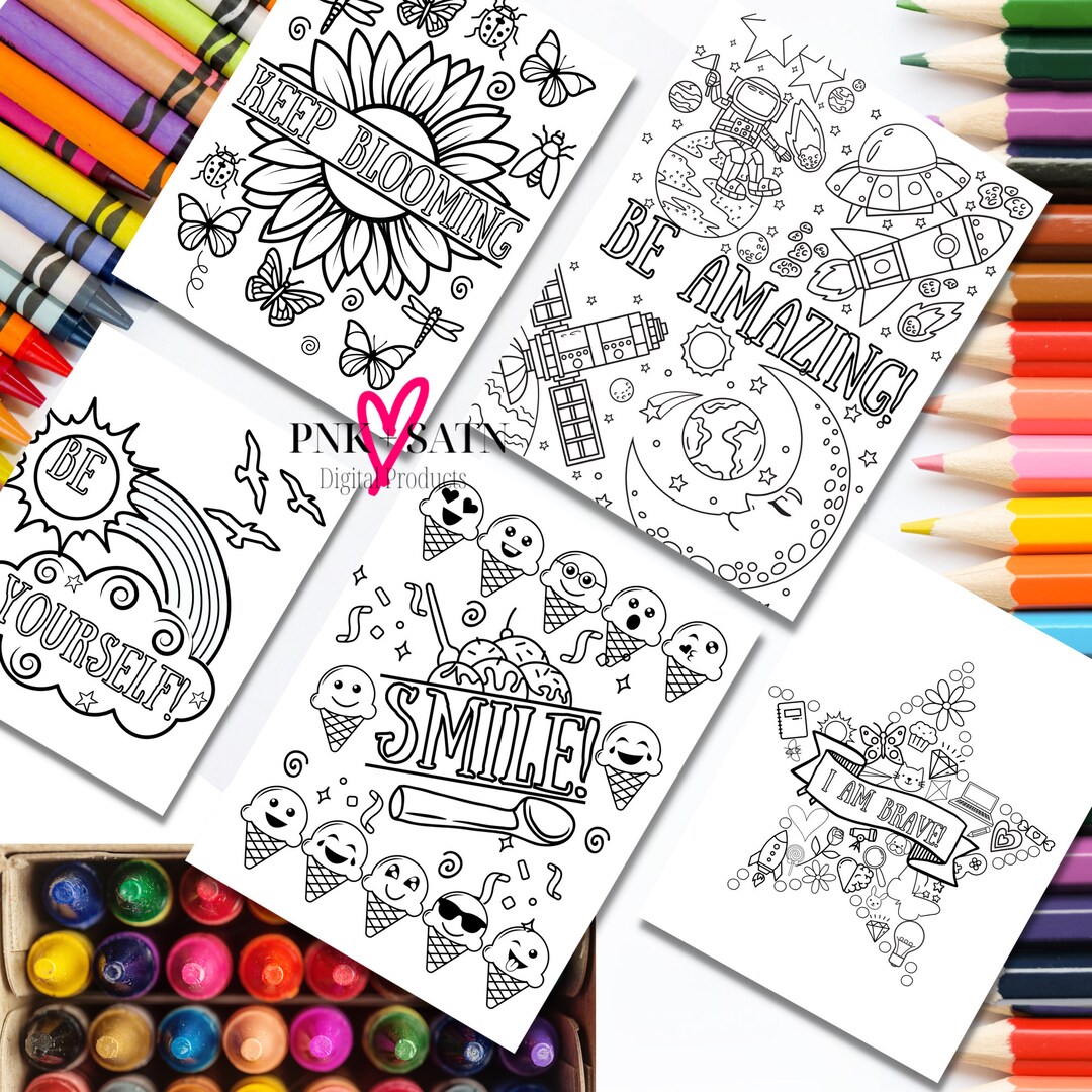 Coloring Pages for Kids, Kids Affirmation Coloring Pages, Coloring Page ...