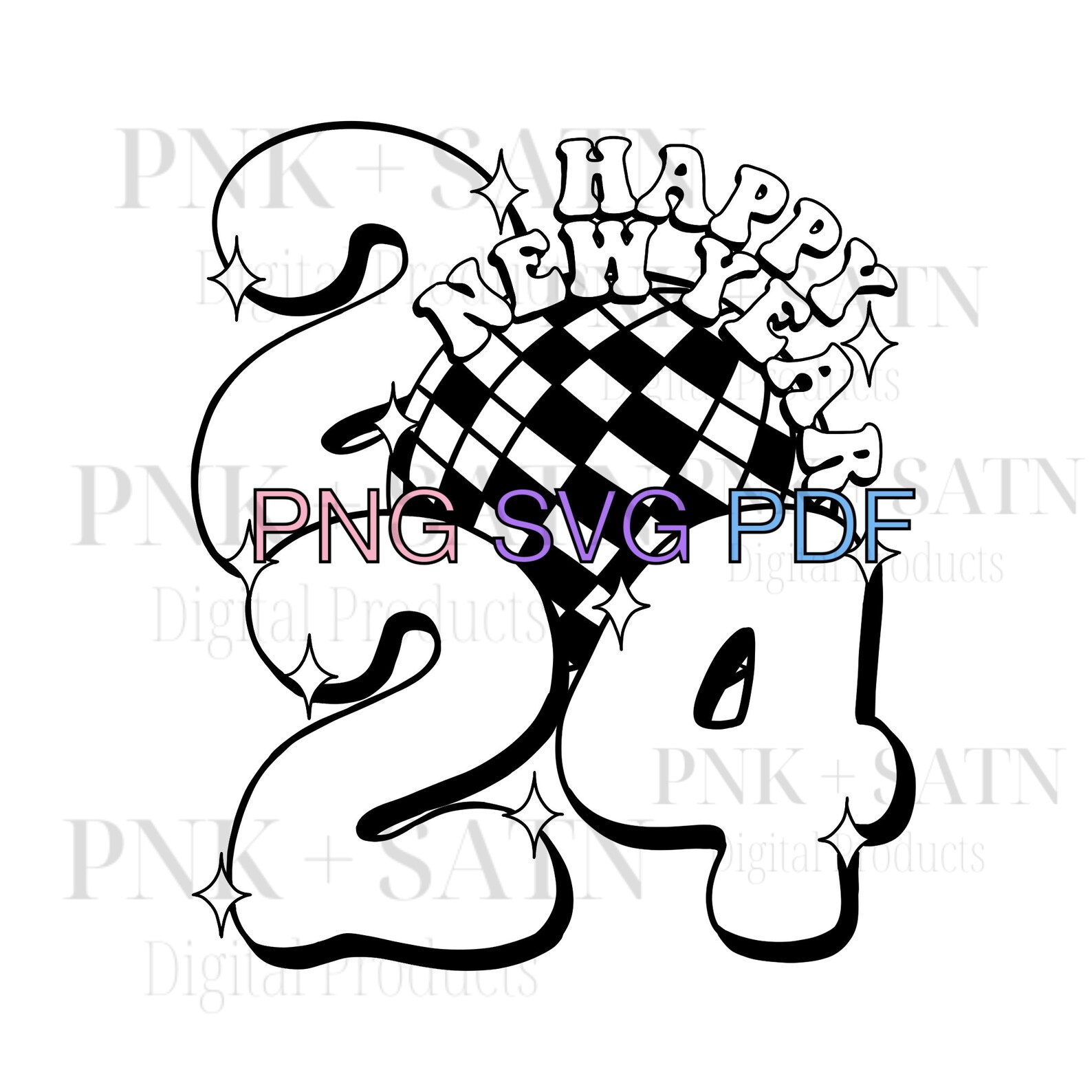 2024 SVG Happy New Year SVG SVG for New Years 2024 Svg - Etsy