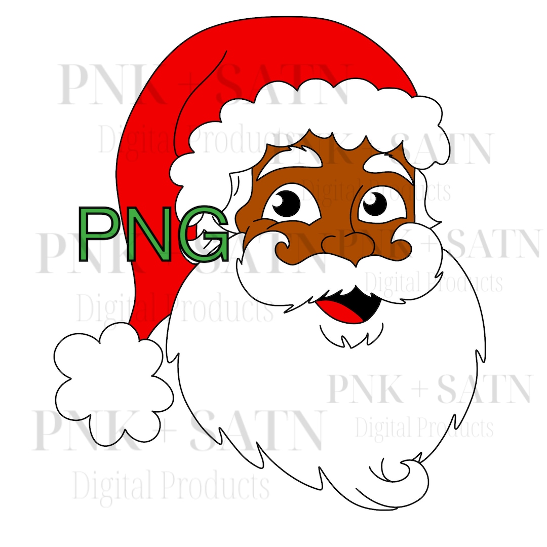 Brown Santa PNG | Christmas PNG | PNG for Christmas | Santa Png - Etsy