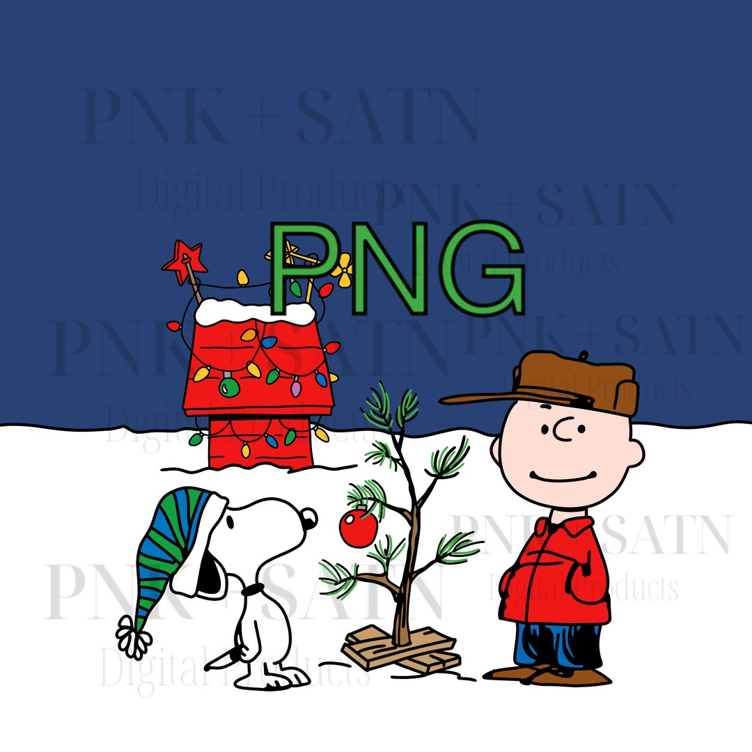 Snoopy and Charlie Brown PNG Christmas PNG PNG for - Etsy