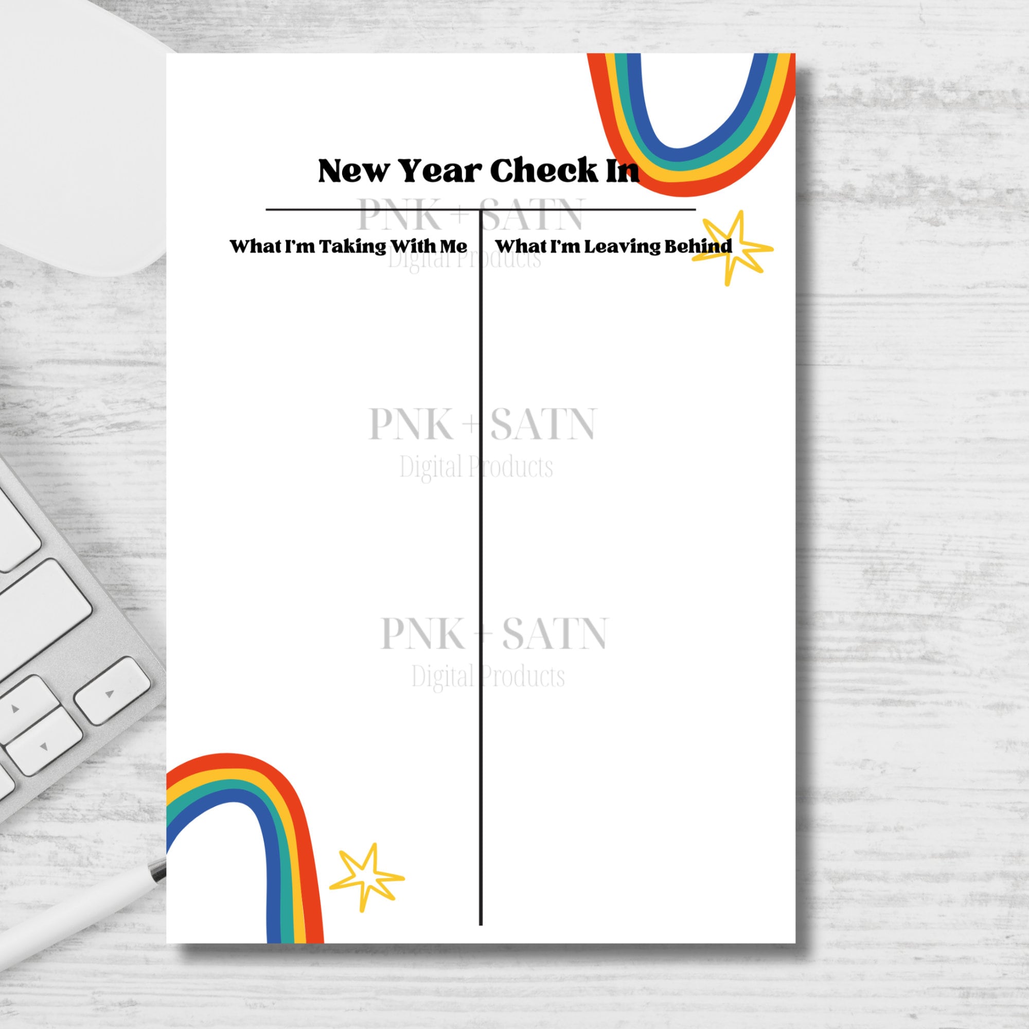 2024 New Year Check in Printable New Year Planner Journal Prompts ...