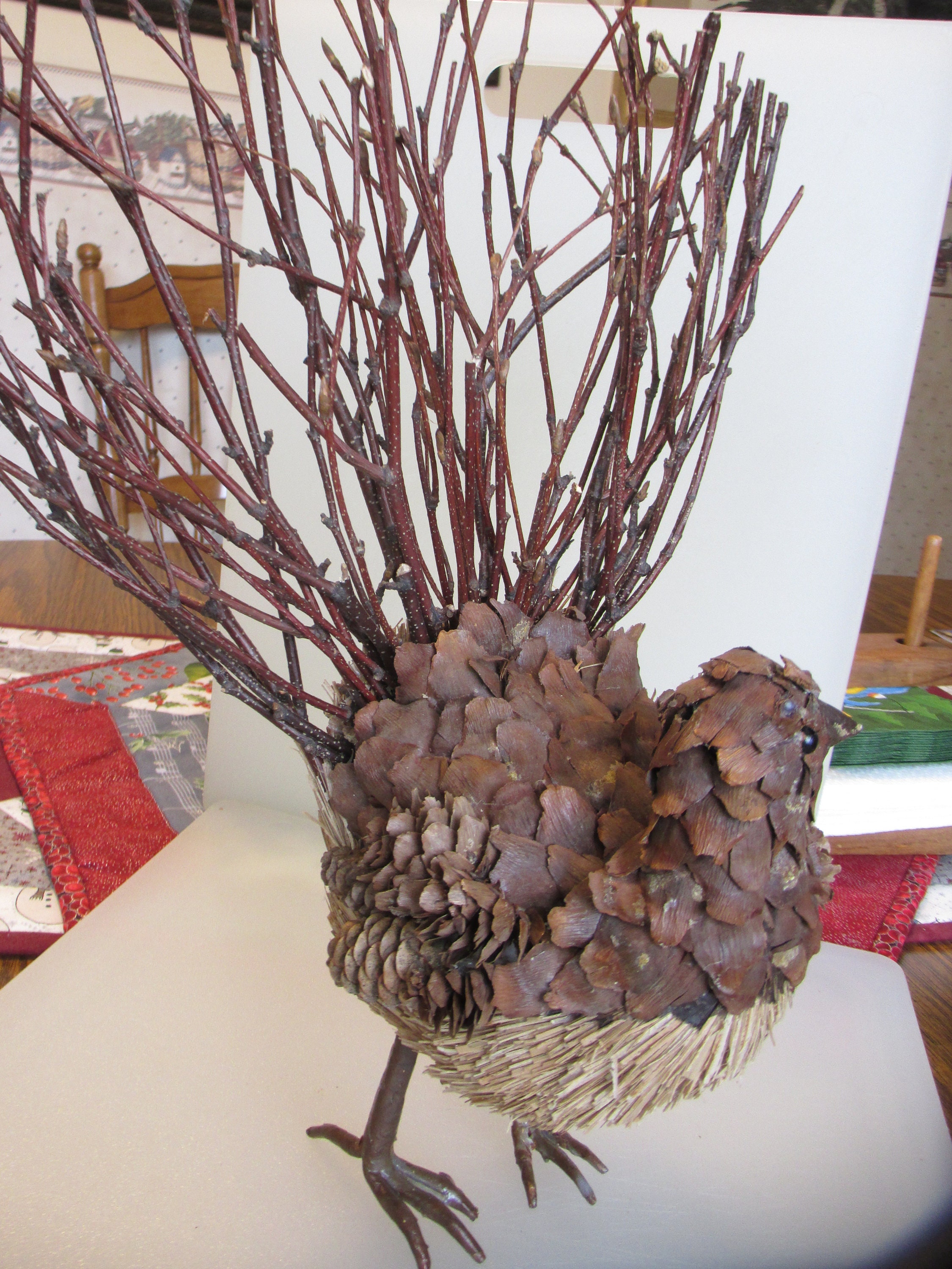 Sculpture Forest Bird Earth Materials Conifer Cones Grasses Cherry ...