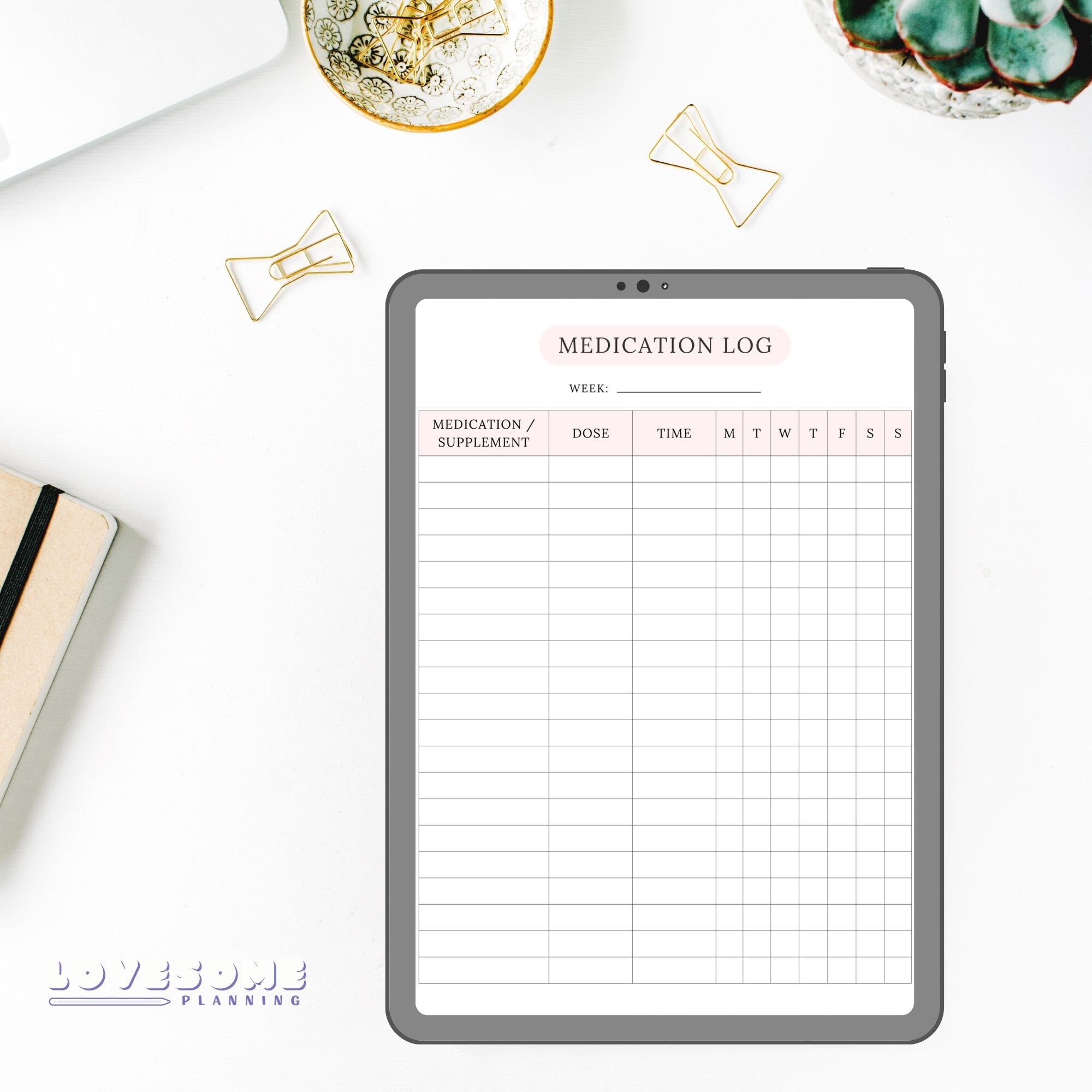 Medication Tracker Printable Daily Medication Log Pill Tracker ...