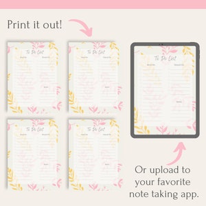 Printable to Do List Cute Pink to Do List Daily Task List Daily to Do ...