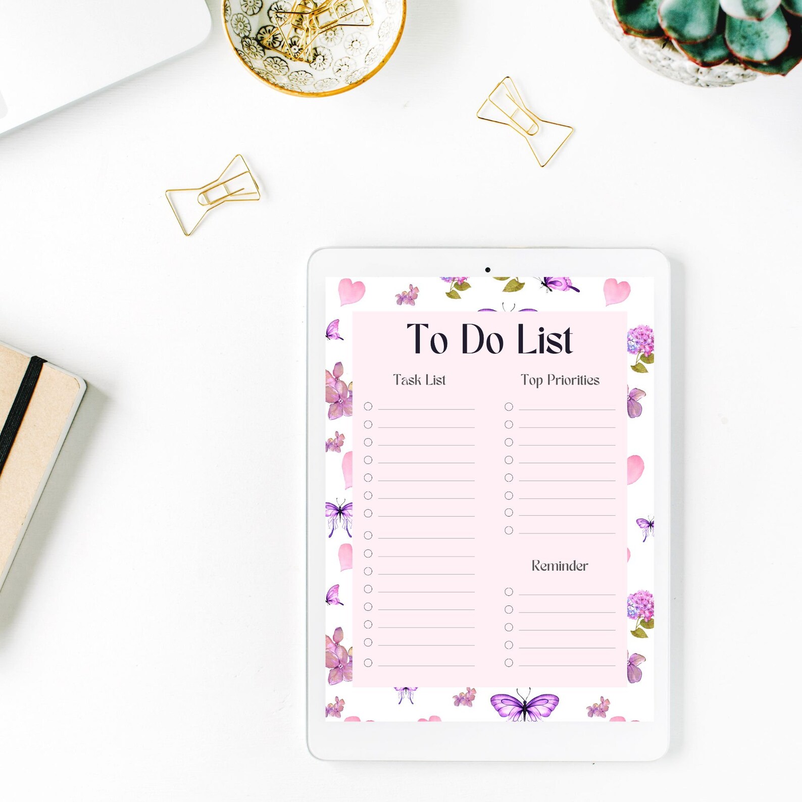 Printable to Do List Cute Digital Planner Daily Task List - Etsy