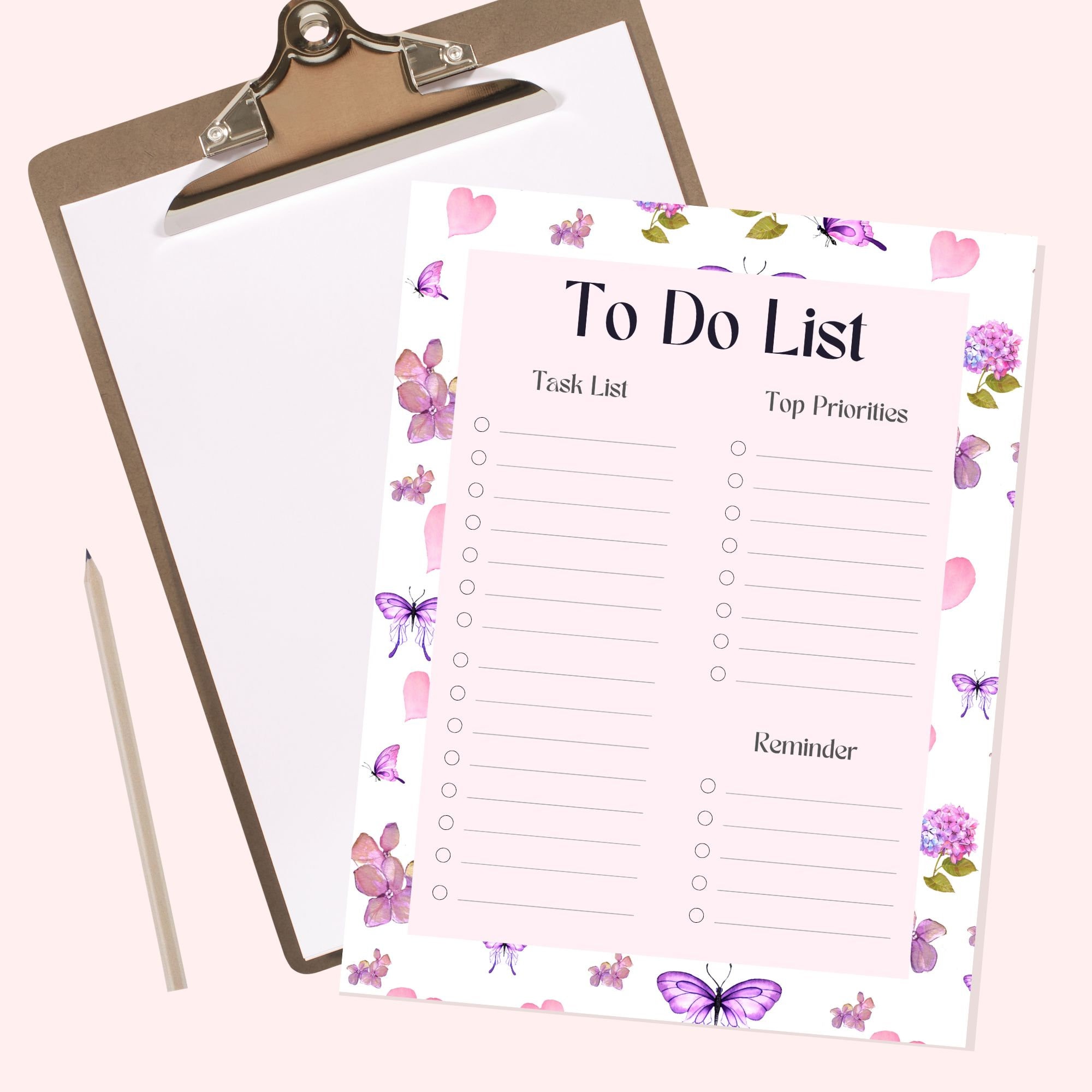 Printable to Do List Cute Digital Planner Daily Task List - Etsy
