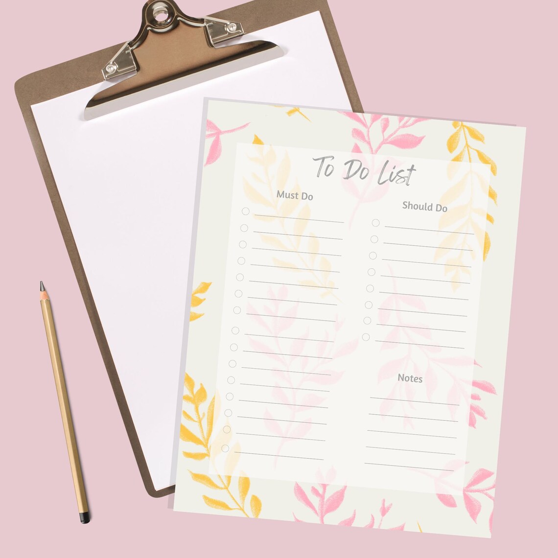 Printable to Do List Cute Pink to Do List Daily Task List Daily to Do ...