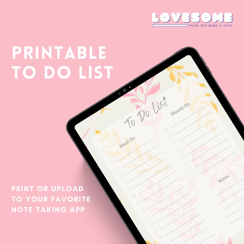 Printable to Do List Cute Pink to Do List Daily Task List Daily to Do ...