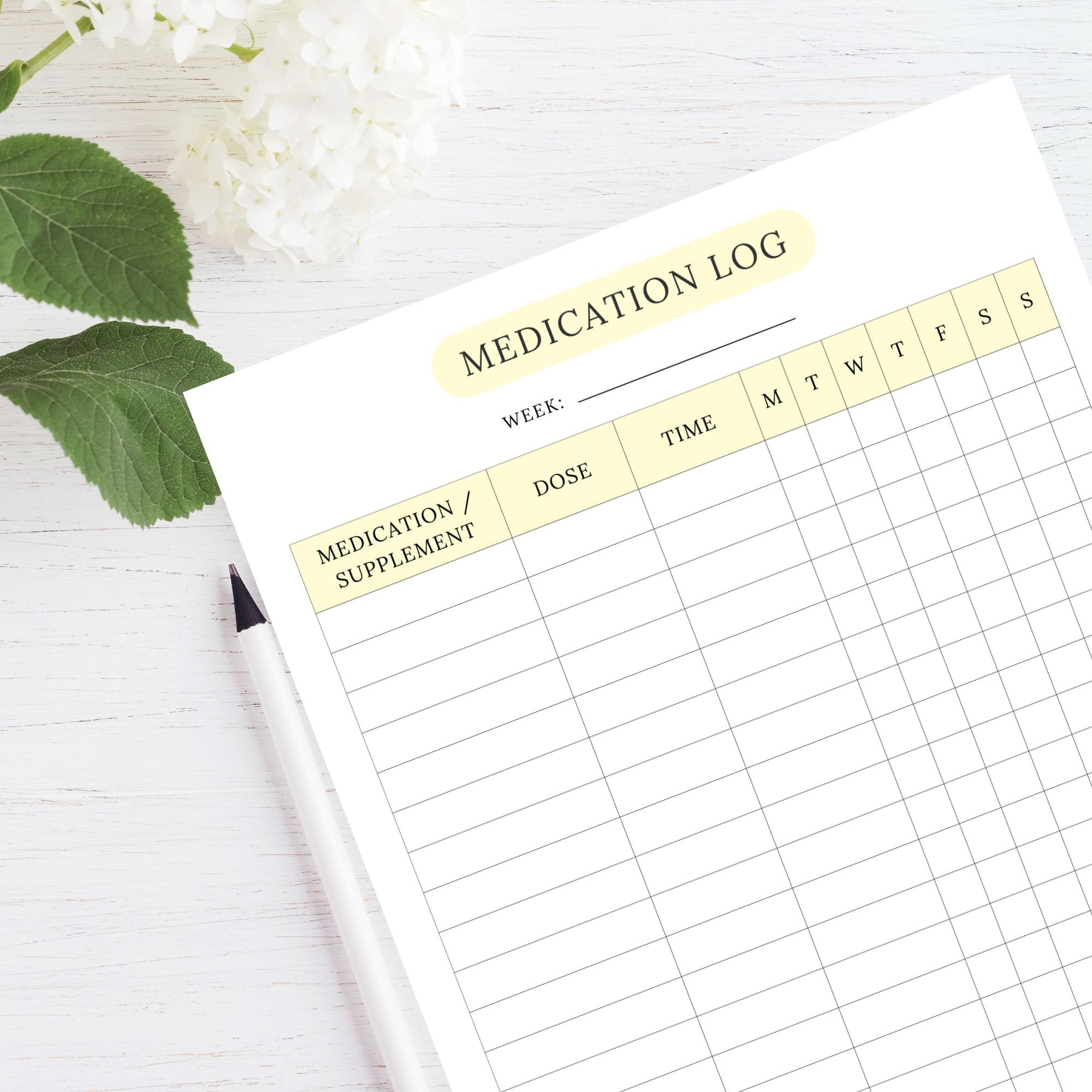 Medication Tracker Printable Daily Medication Log Pill Tracker ...