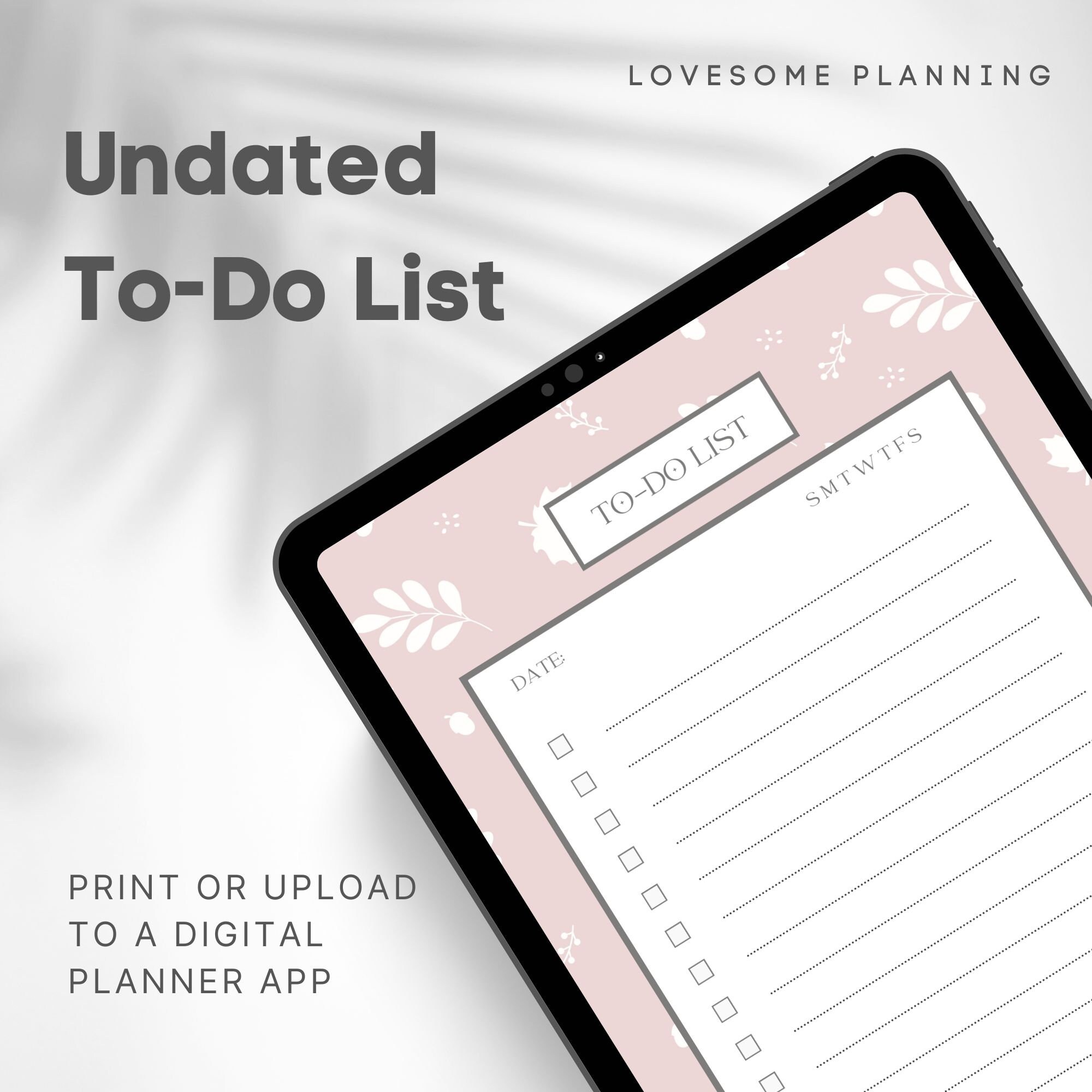 Printable to Do List Boho Digital Planner Daily Task List - Etsy