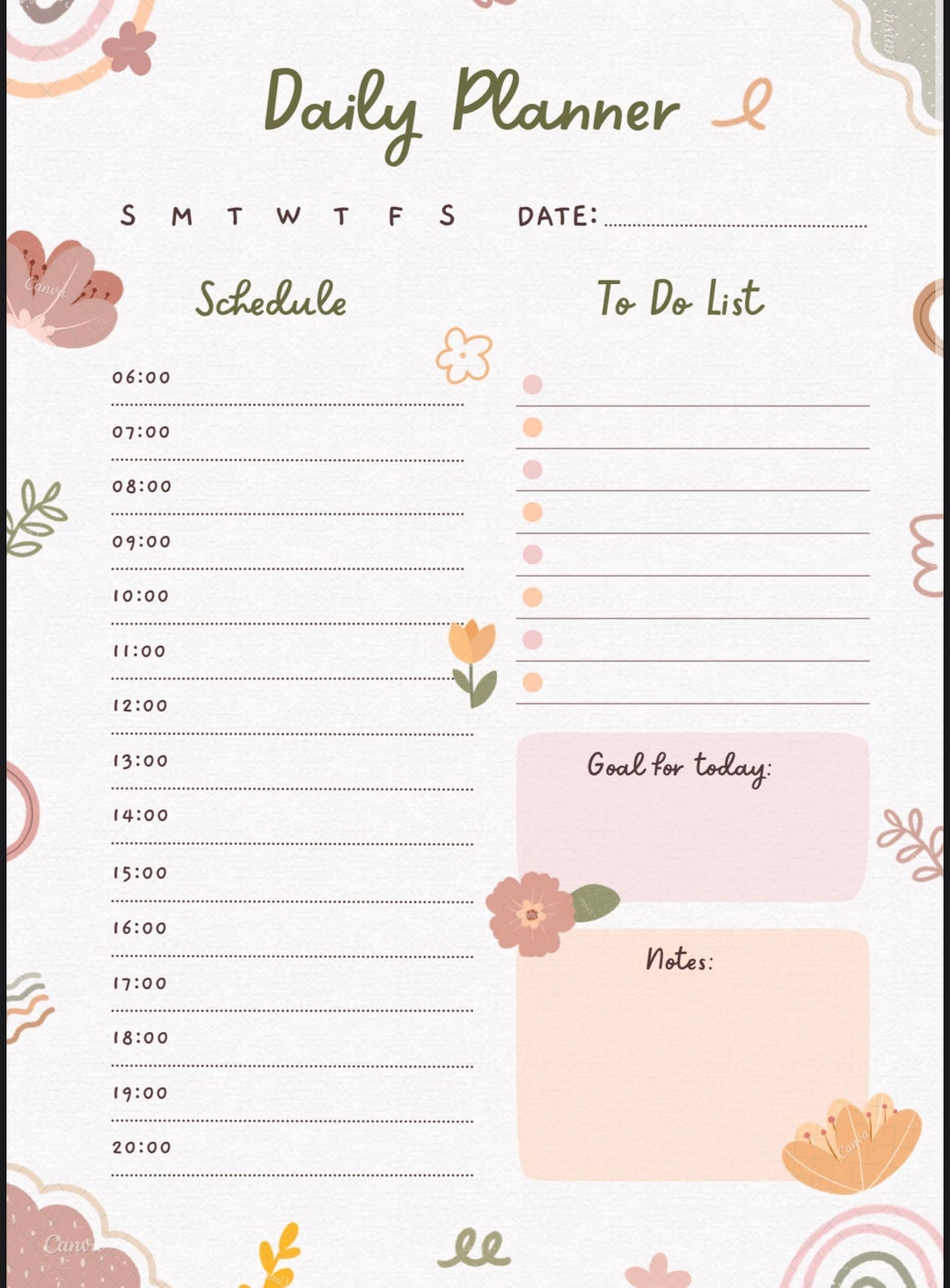 Digital Planner - Daily Weekly and Monthly - Etsy