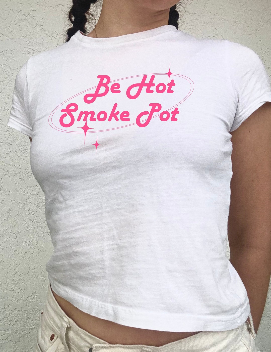 Y2k Stoner Babydoll Tee - Vintage 90s Style Cropped Tshirt - Marijuana ...