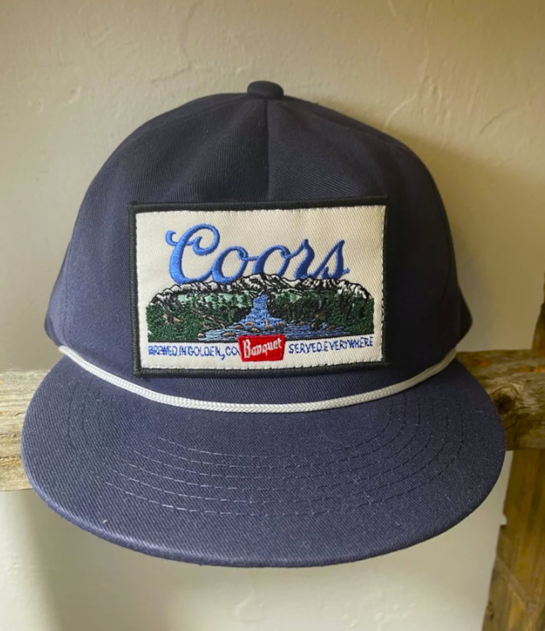Coors Original Landscape Patch on Navy Blue Rope Hat Vintage Snapback - Etsy