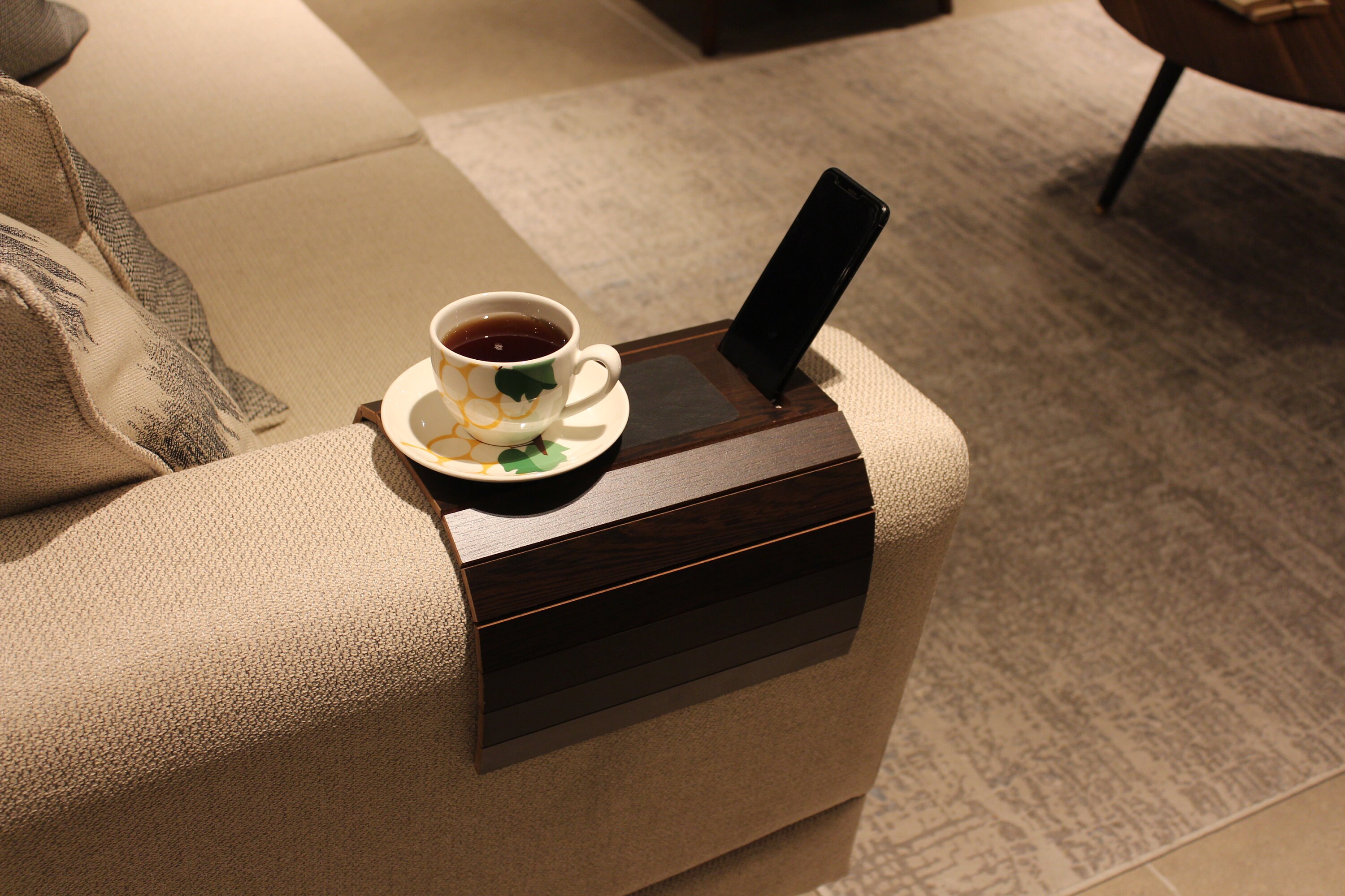 Sofa Arm Tray Couch Arm Table Sofa Arm Phone Holder Cup - Etsy