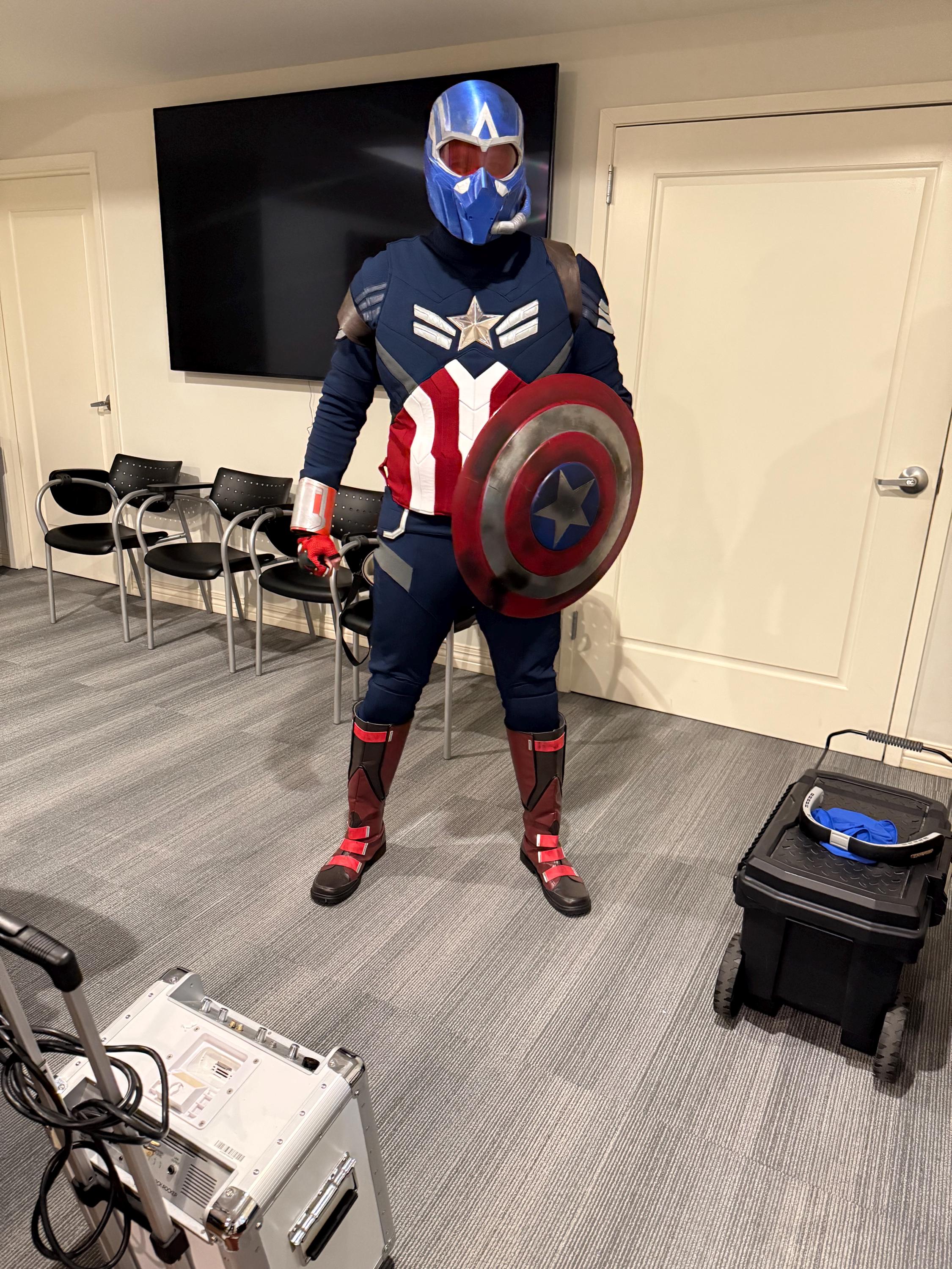 Captain America Helmet With Jetpack (ready to Ship 1-2 Days) Sam Wilson ...