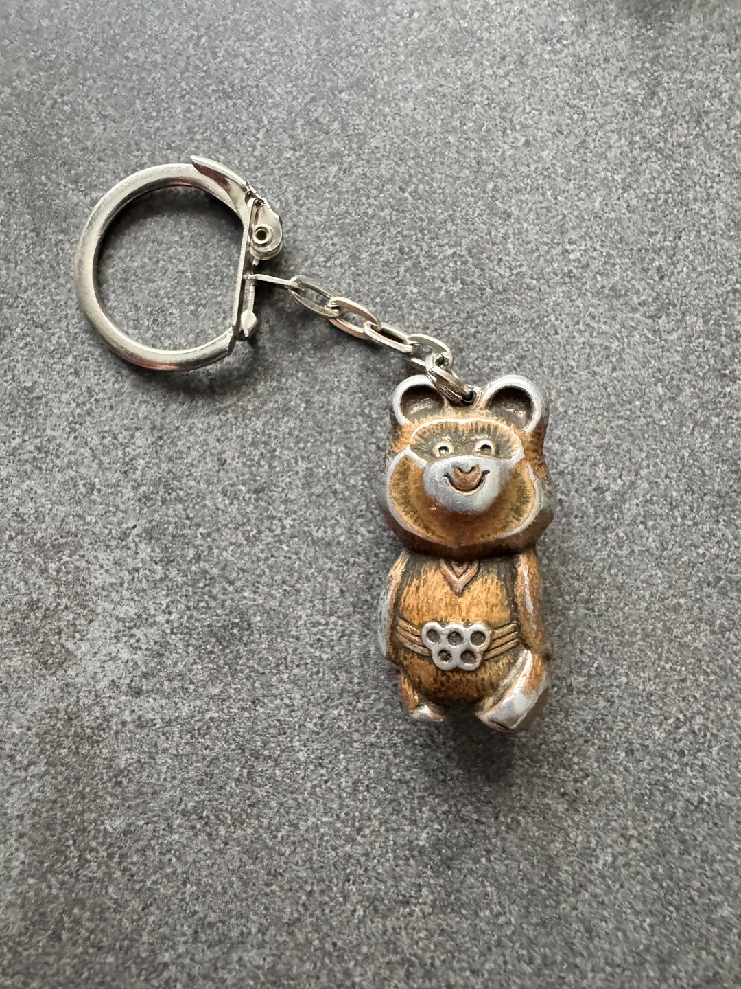 Vintage Olympic Bear Keychain, Symbol of the 1980 Olympics in the Ussr ...