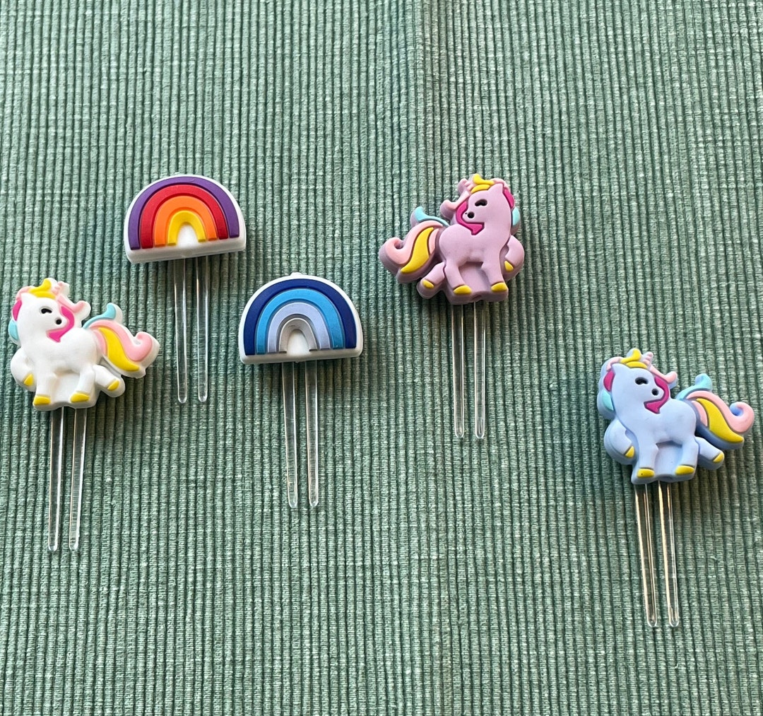 Food Picks Set Unicorns and Rainbows - Etsy.de