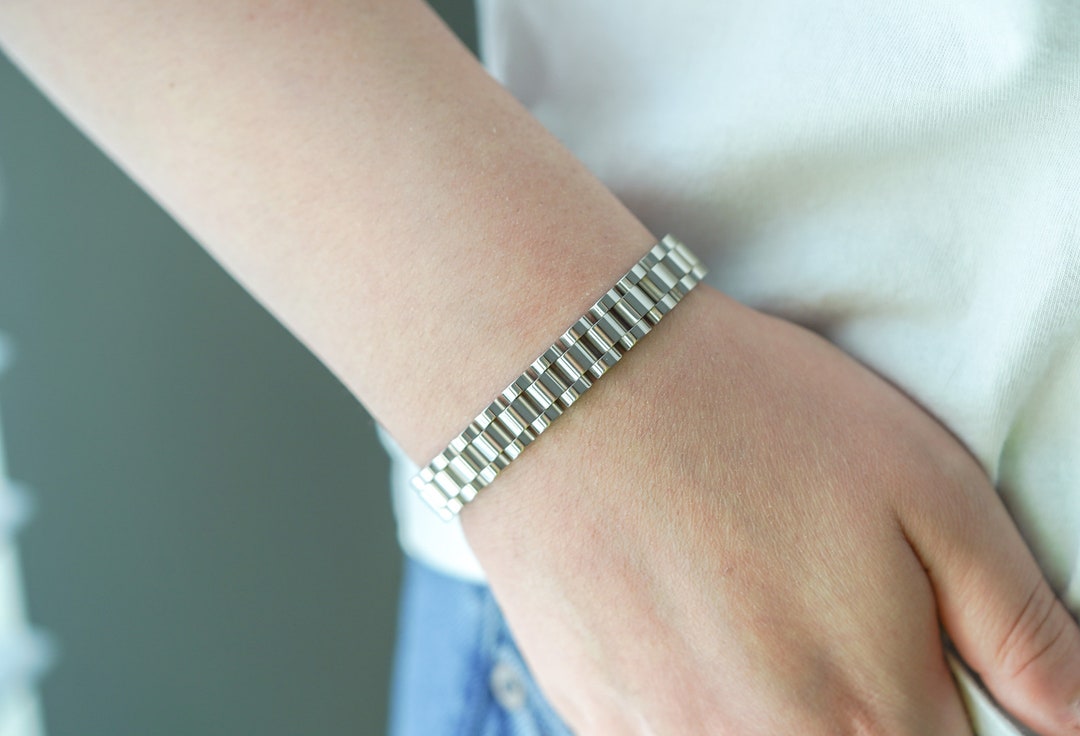 Watch Band Chain Bracelet, Mens Bracelet, Gold Chain Bracelet, Watch ...