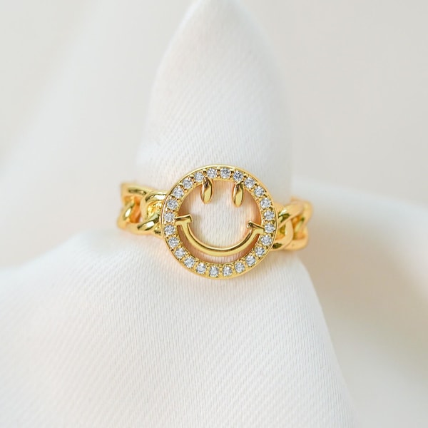 Smiley Ring - Etsy