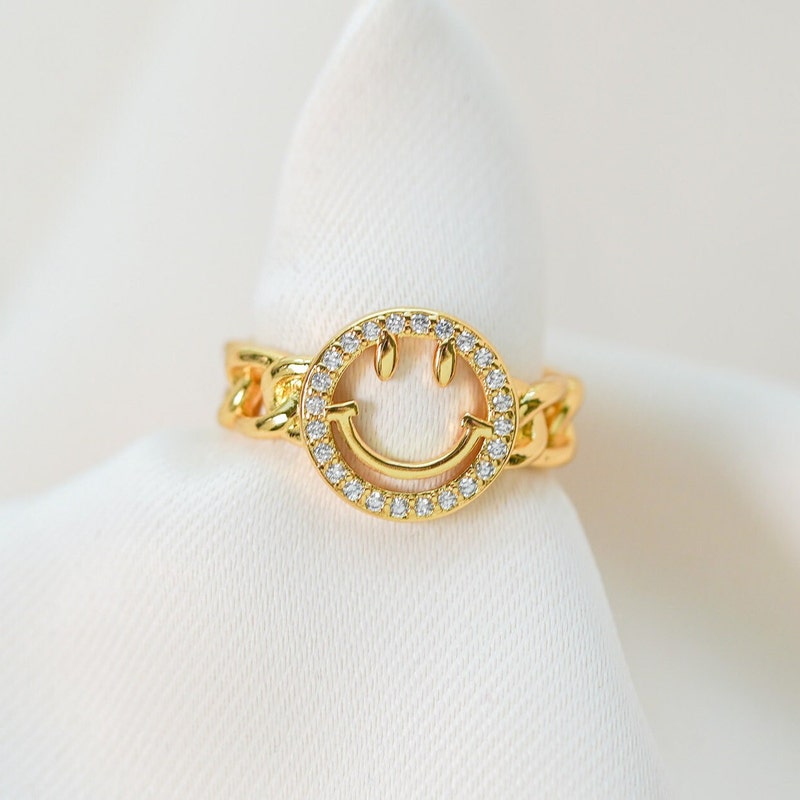 Smiley Ring - Etsy