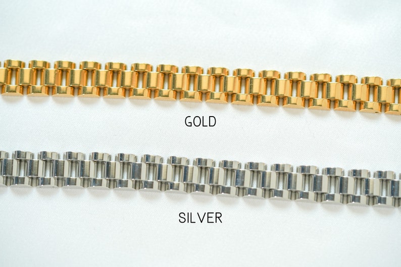 Watch Band Chain Bracelet Mens Bracelet Gold Chain Bracelet - Etsy