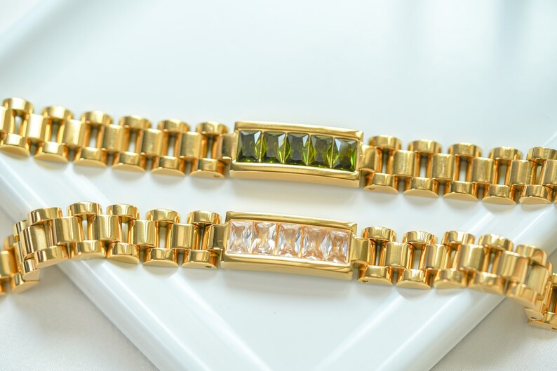 Watch Band Chain Bracelet Mens Bracelet Gold Chain Bracelet - Etsy